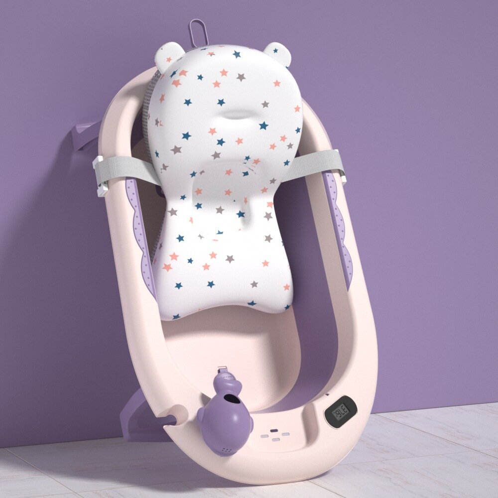 Ванночка Luxmom, складная, с термометром, фиолетовая, 40 литров