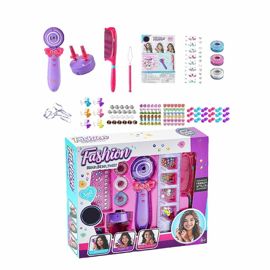 Электрические наборы для плетения волос, машина укладки, популярный инструмент изготовления причесок женщин и девочек, быстрый стиль