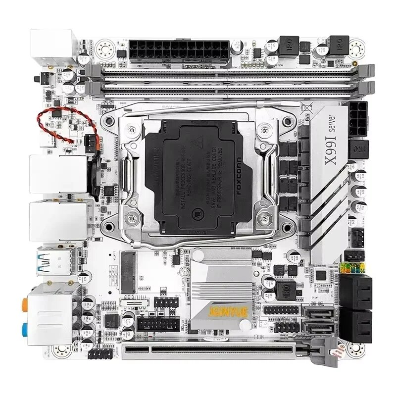 Серверная плата JGINYUE X99 Itx с процессором E5 2680V4 и памятью 64 ГБ DDR4 ECC Motherboard