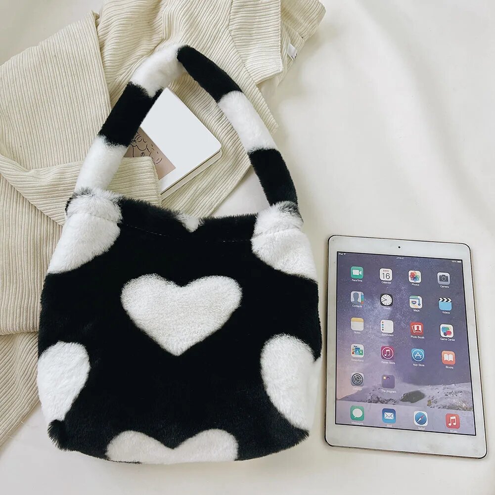 Простой дизайн женщин мягкий плюш -бродяга леопардовый принцип для печати на плечах, бело-серый, SKU01267