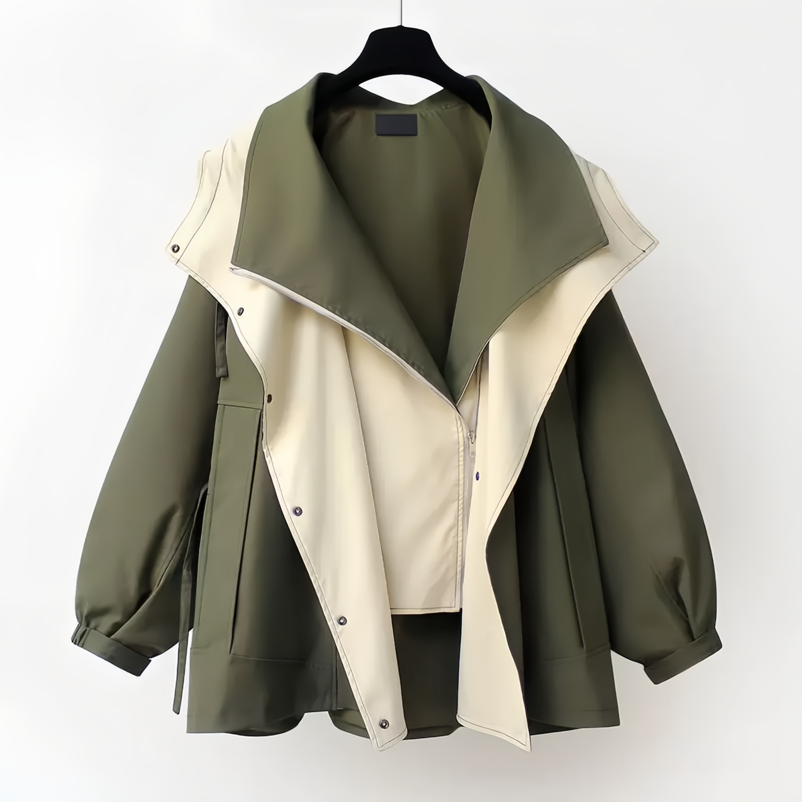 Тренч с заправленной талией