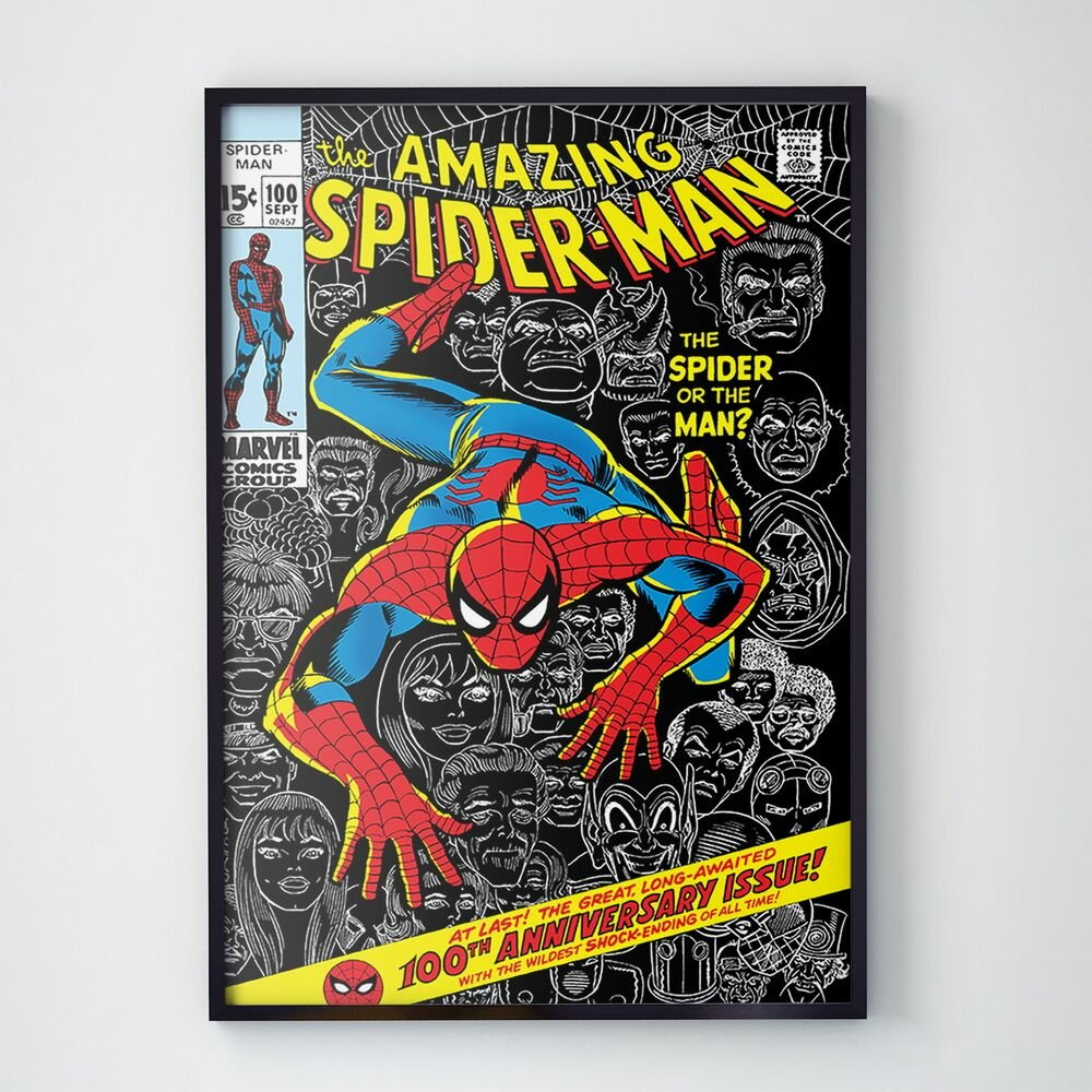 Плакат, постер Человек-Паук, Spider-Man на бумаге, размер 21х30см