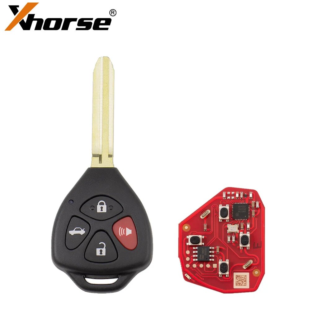 Xhorse XKTO22EN Проводной универсальный дистанционный ключ для Toyota Style Flat 4-кнопочный английская версия