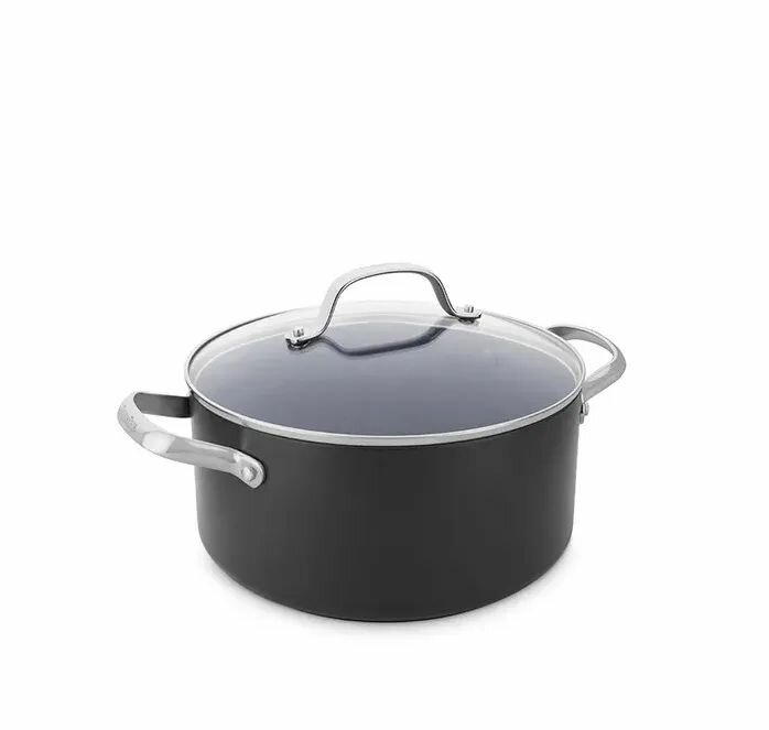 Кастрюля с крышкой GreenPan Venice Pro 24 см 5,1 л из алюминия, цвет черный-CW-CW002302-002