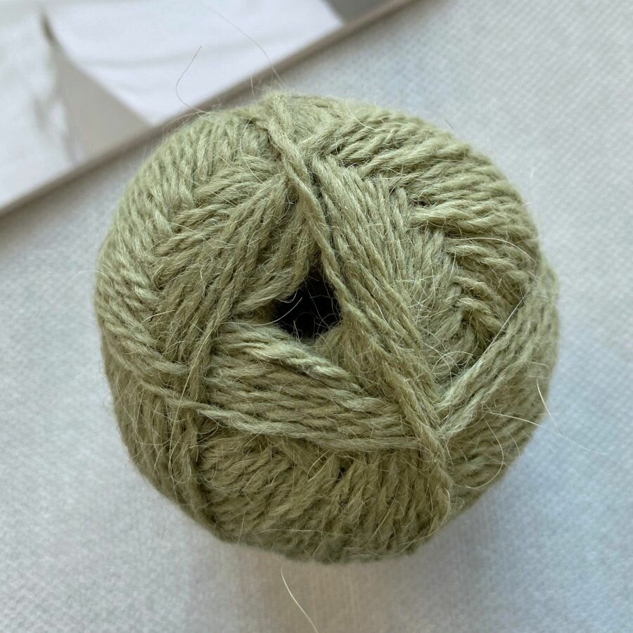 Пряжа Рэббит ангора (Rabbit Angora), цвет 294 - хаки(олива)(2мотка по 25г/160м)