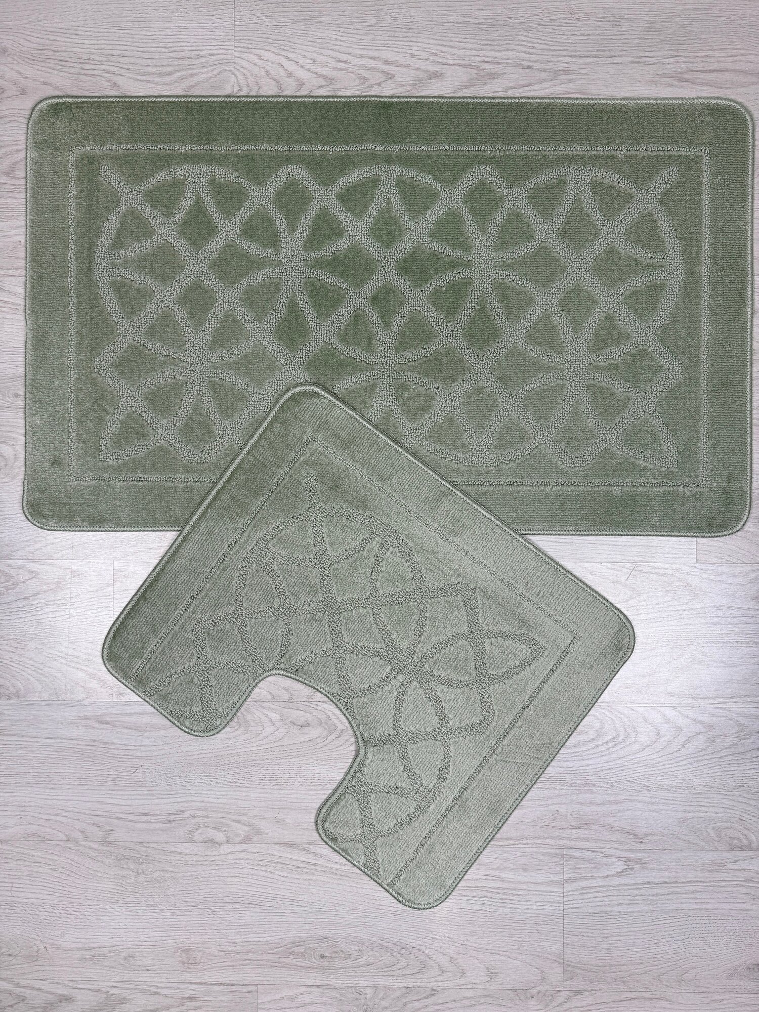 Набор ковриков для ванной комнаты и туалета MAXIMUS противоскользящих 50*80/40*50