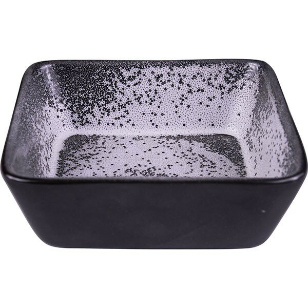 Салатник «Млечный путь» квадратный, фарфор, 0,6 л, черный, серый (Борисовская Керамика)