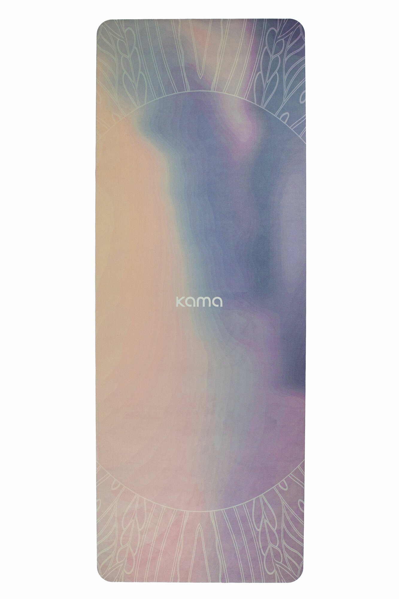 Коврик для йоги спортивный, каучук, микрофибра, синий петроль