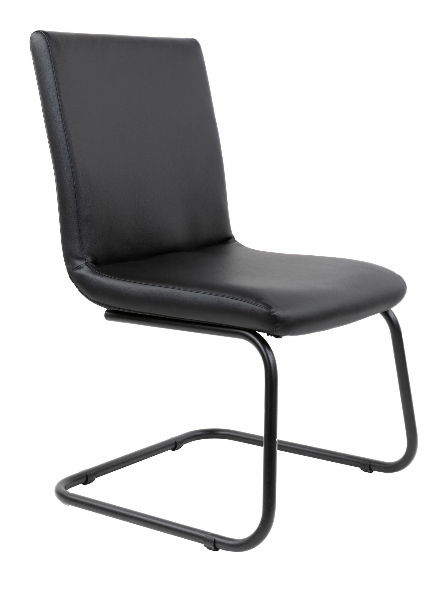 Офисное конференц кресло CHAIRMAN 919 V LT, экокожа, черный, на металлических полозьях без подлокотников