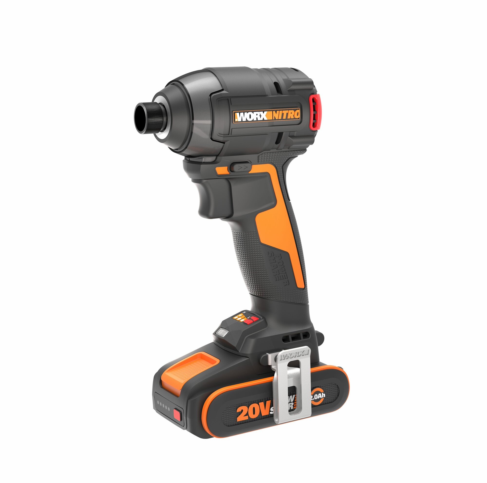 Винтоверт ударный бесщеточный аккумуляторный WORX WX265, 20В, 200Нм, 2Ач х2, ЗУ 2А, кейс