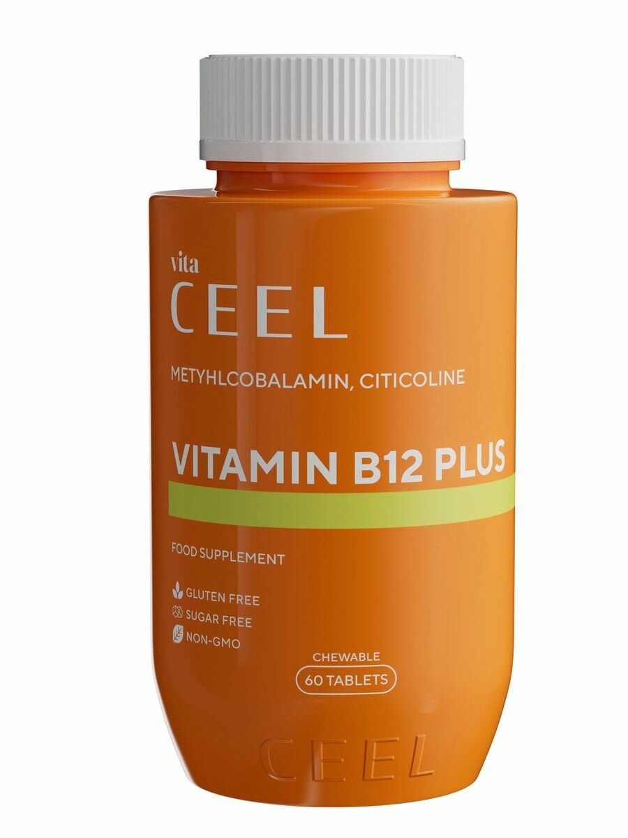 Vita Ceel (B12 + Цитиколин) для поддержки мозга и нервной системы. 60 таб.