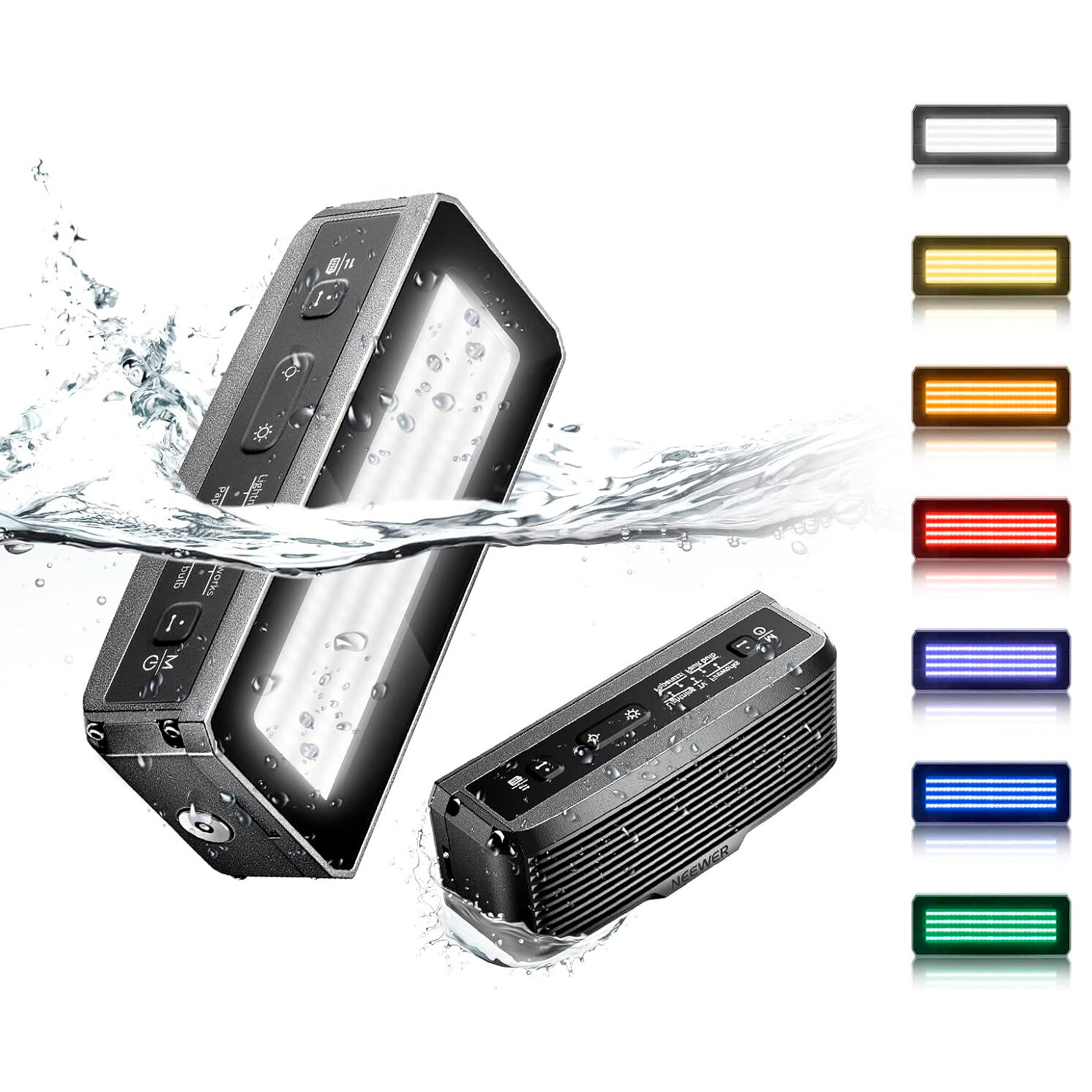 Водонепроницаемый портативный видеосвет, NEEWER WP12, IP68, 1700 2600 лм, для дайвинга и подводной съемки