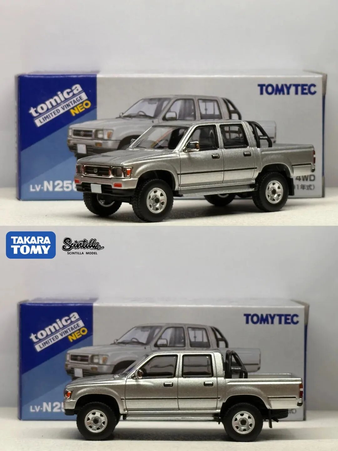 Масштабная модель автомобиля Tomytec 1/64 Tomica Limited Vintage(TLV)LV-N256c TOYOTA HILUX ssr литая модель Alloy Car Model Collection Gift