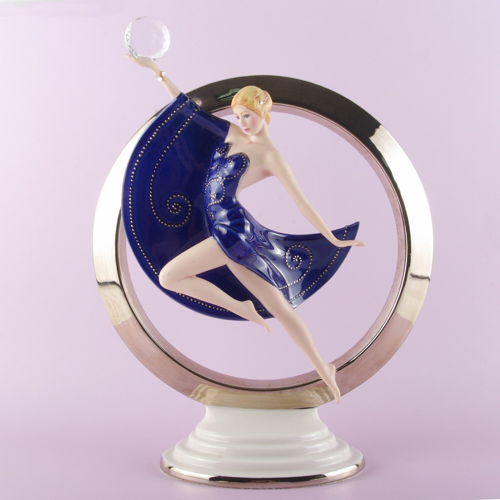 Франклин Минт! Винтажная статуэтка "Eclipse" после реставрации. Фарфор, роспись, ручная работа. Franklin Mint, США, 1987 год