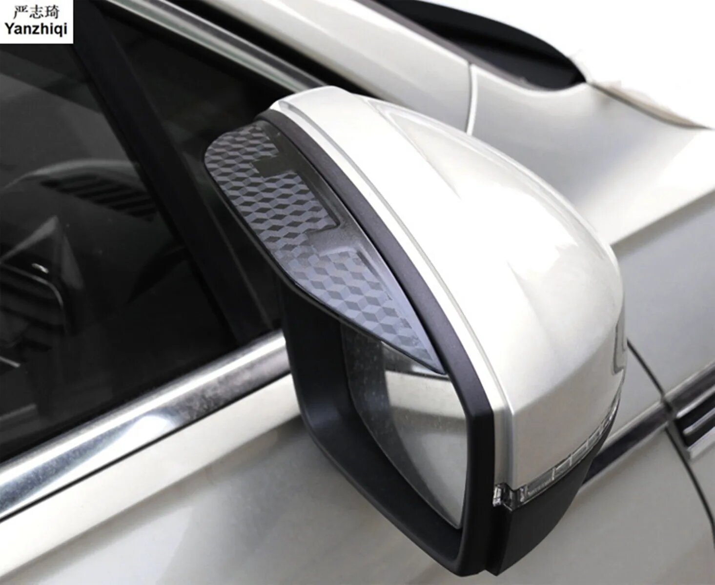 Углеродное волокно, 2 шт./партия, зеркало заднего вида, непромокаемая наклейка для бровей, аксессуары для автомобиля, стайлинг на 2010-2018 Volkswagen VW Tiguan mk1 mk2, 2016-2019 TIGUAN 2