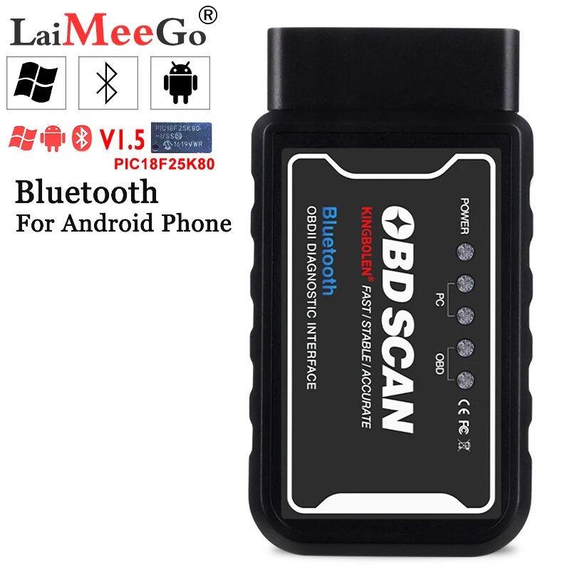Super Mini EML327 V1.5 Bluetooth OBD2 считыватель кодов автомобильный диагностический инструмент адаптер ELM327 выключатель питания автомобильный диагностический сканер