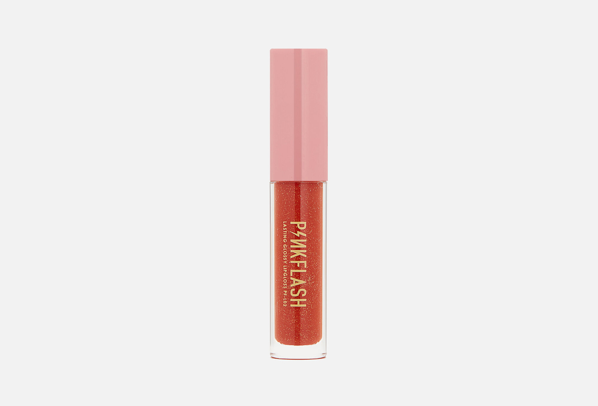Увлажняющий блеск для губ PINK FLASH Moisturizing lip gloss S04, Красно-коричневый с блестками