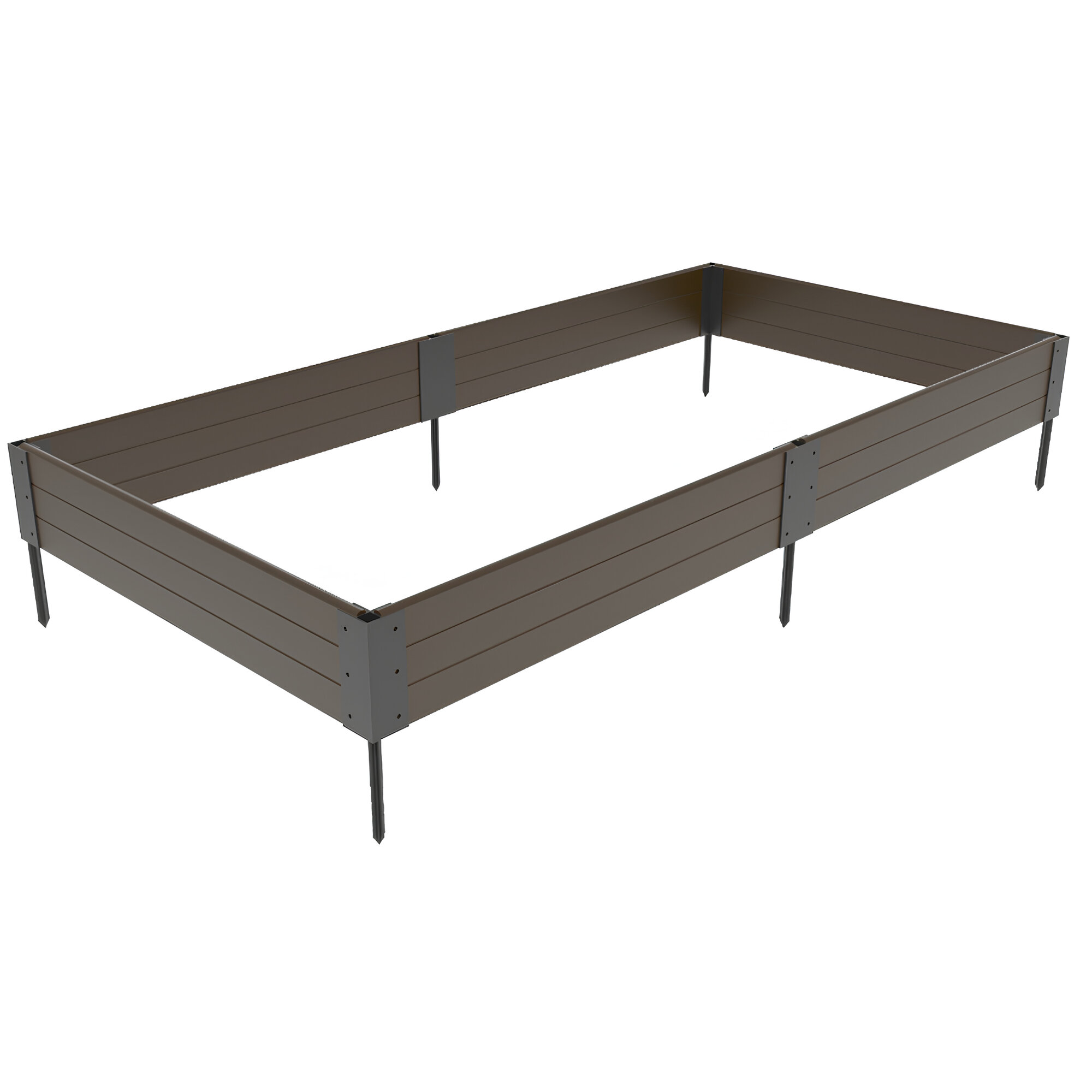 Грядка Gidrolica Plant 207х74х16 см пластиковая коричневая