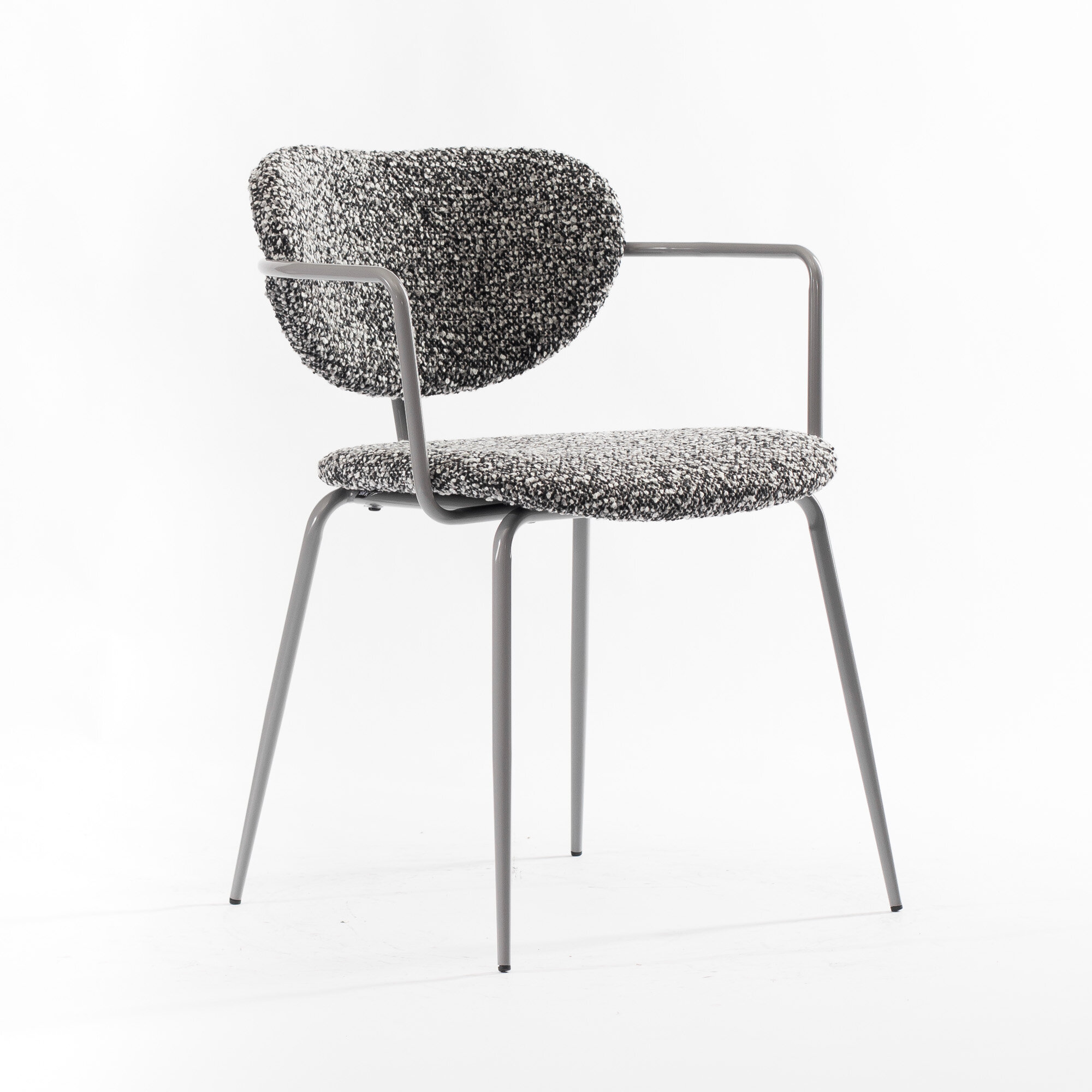 Стул Сендай серая ткань ножки металл (серый) для дома/для гостиной/для столовой/для кафе/кухонный стул/стул кухонный