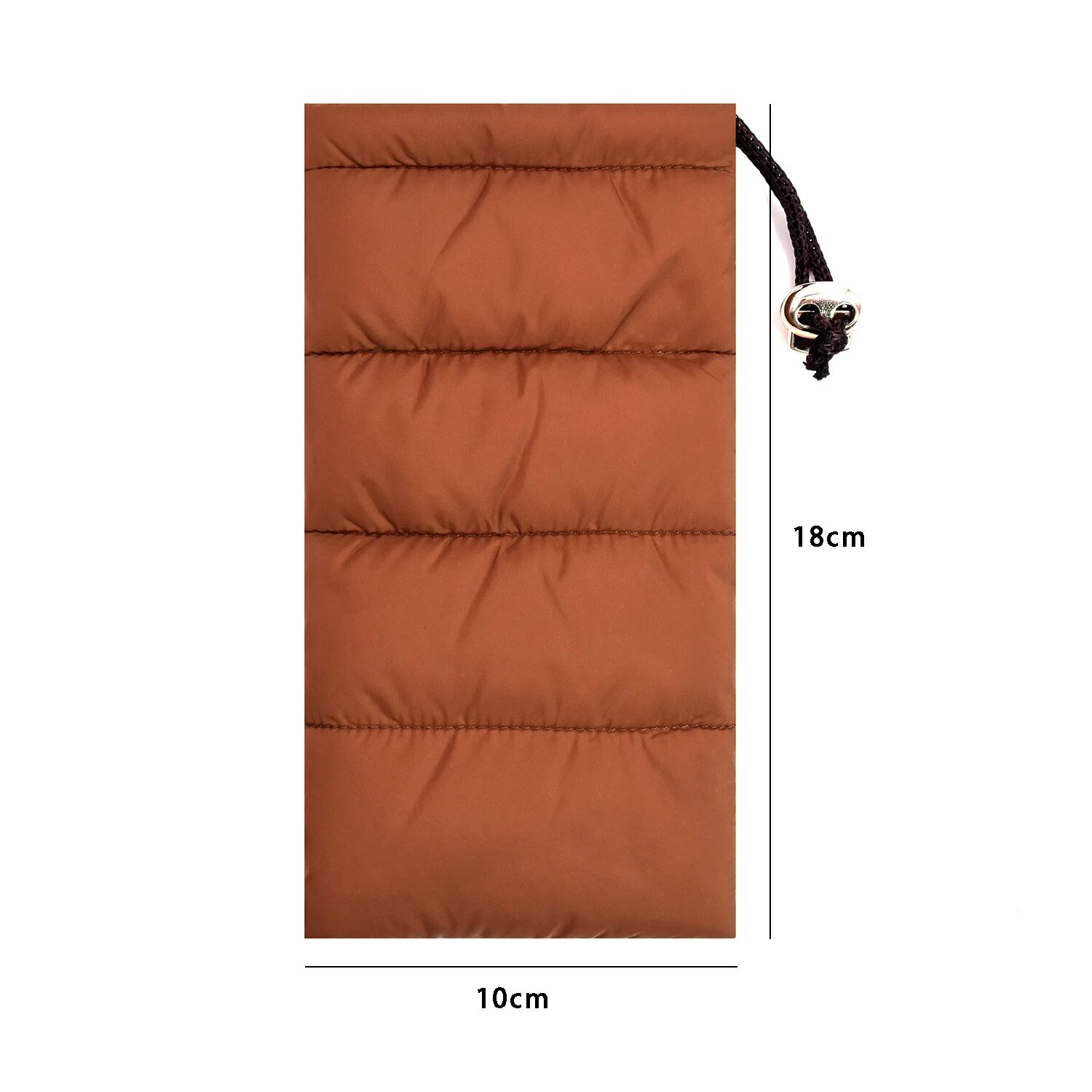 Чехол для очков для близорукости, мягкий чехол для очков на шнурке, сумка для хранения солнцезащитных очков, портативный пуховый хлопковый держатель для очков для рюкзака-кошелька Коричневый, Brown