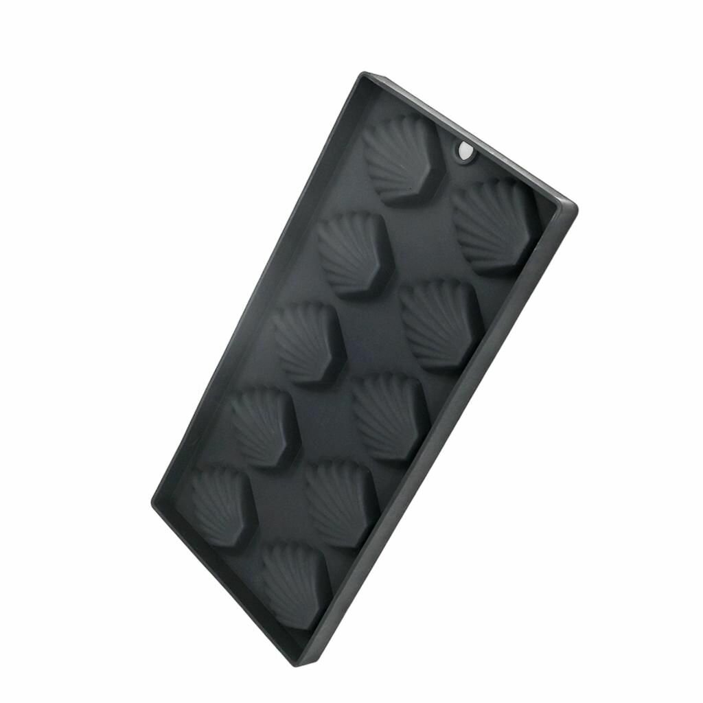 Форма для выпечки,10 формочек для мусса "Мадлен" в виде ракушки-черный