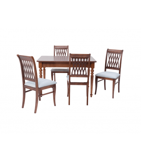 Обеденная группа Вивальди 120 со стульями Рич/ серый