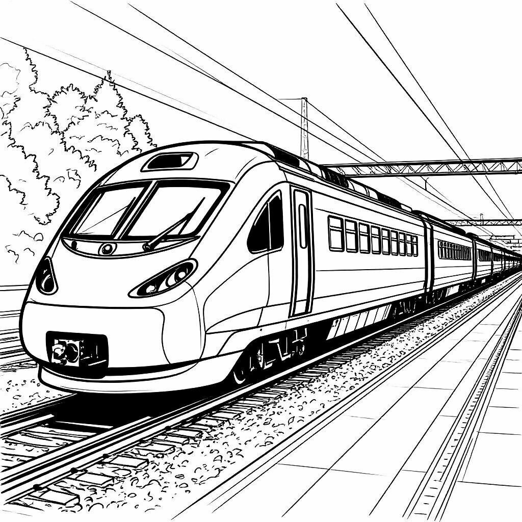Набор детских раскрасок Поезда