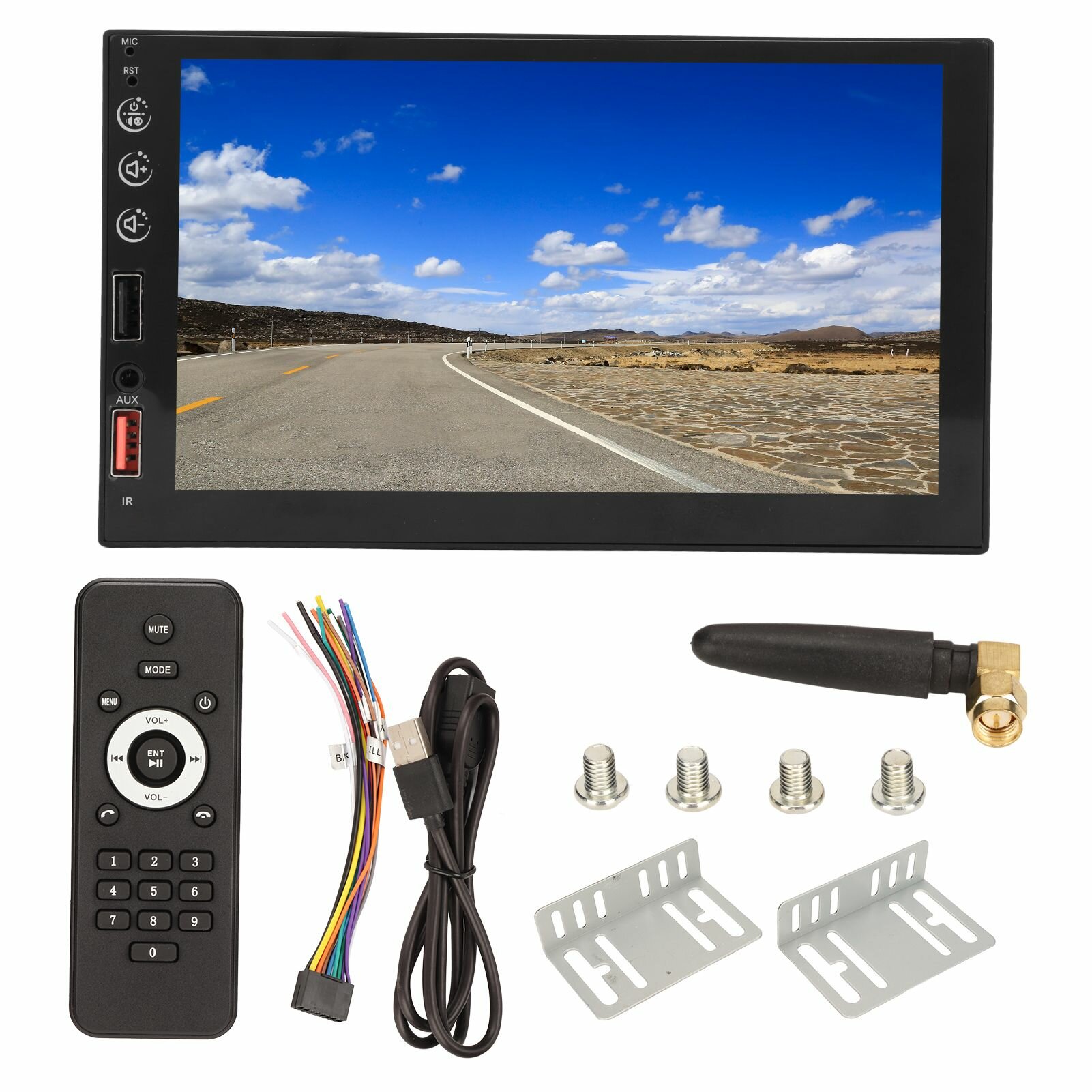Автомагнитола 7" Double Din, MP5, Mirror Link, парковка