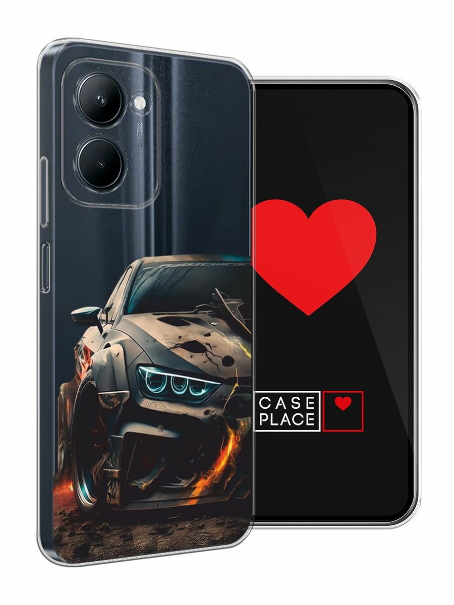 Чехол на Realme C33 / Реалми С33 с принтом "На износ", прозрачный — фото 1