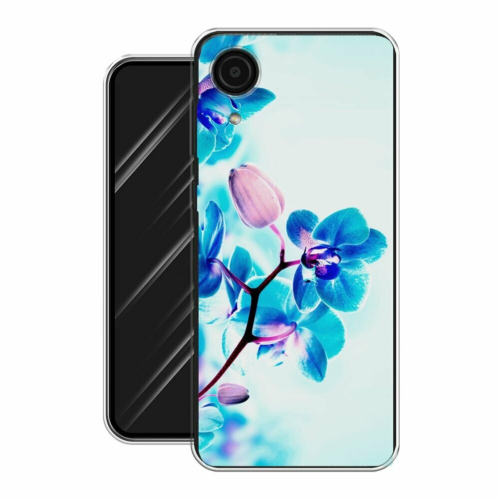 Чехол на Samsung Galaxy A03 Core / Самсунг Галакси А03 Core с принтом "Голубая орхидея" — фото 1