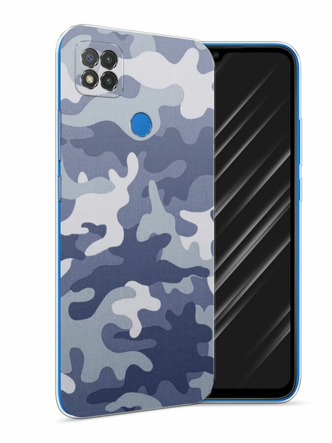 Чехол на Xiaomi Redmi 9C / Сяоми Редми 9C с принтом милитари серый