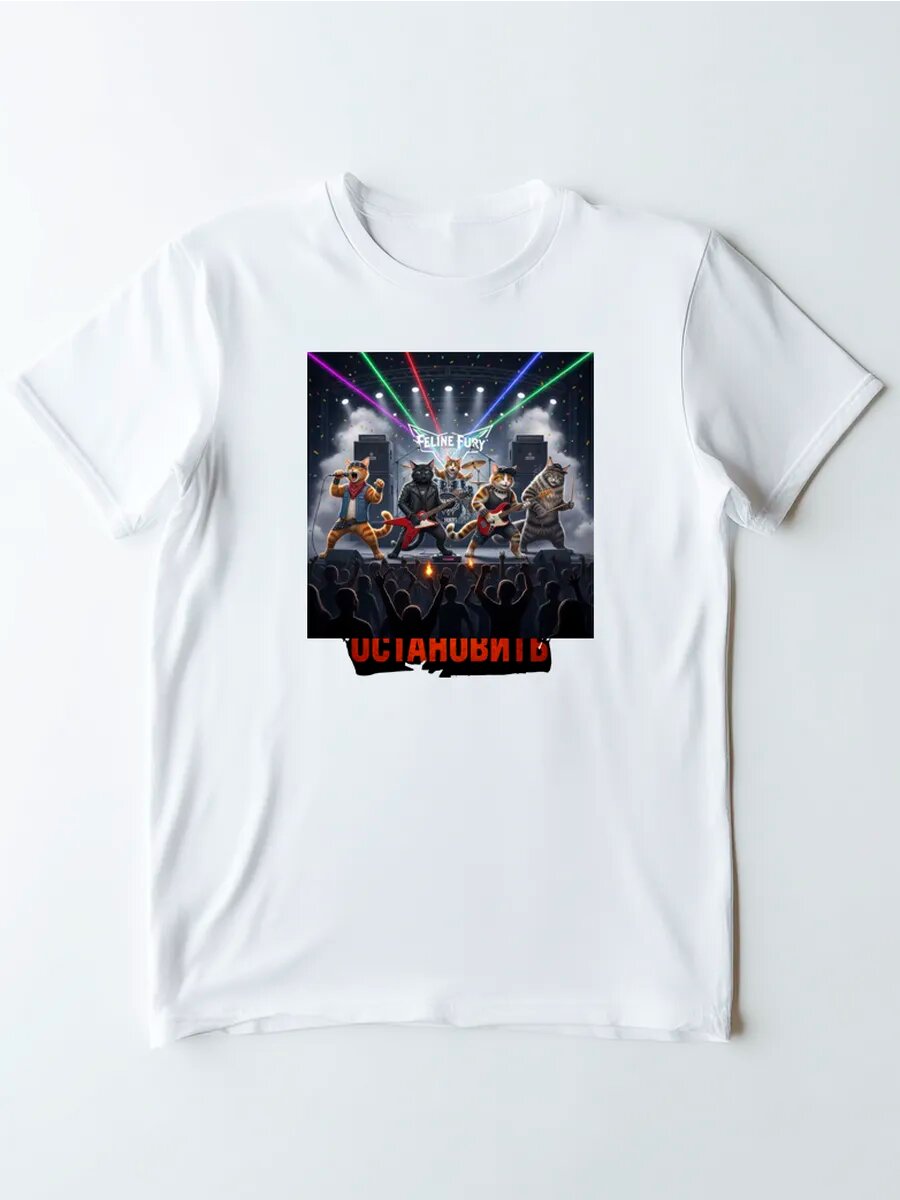 Футболка рок группа котов