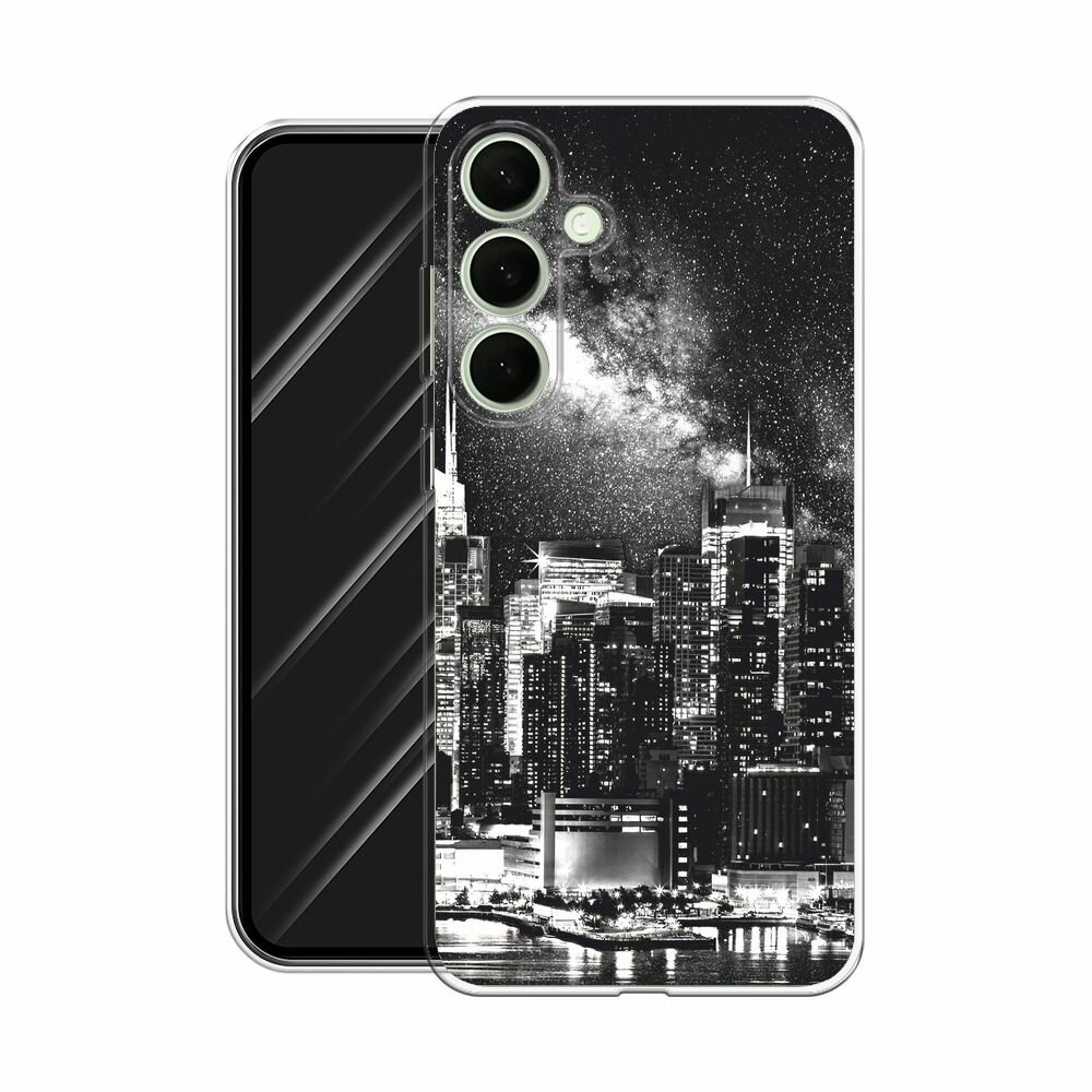Чехол на Samsung Galaxy S25 Plus / Самсунг S25 Плюс с принтом "Ночной Нью-Йорк" — фото 1