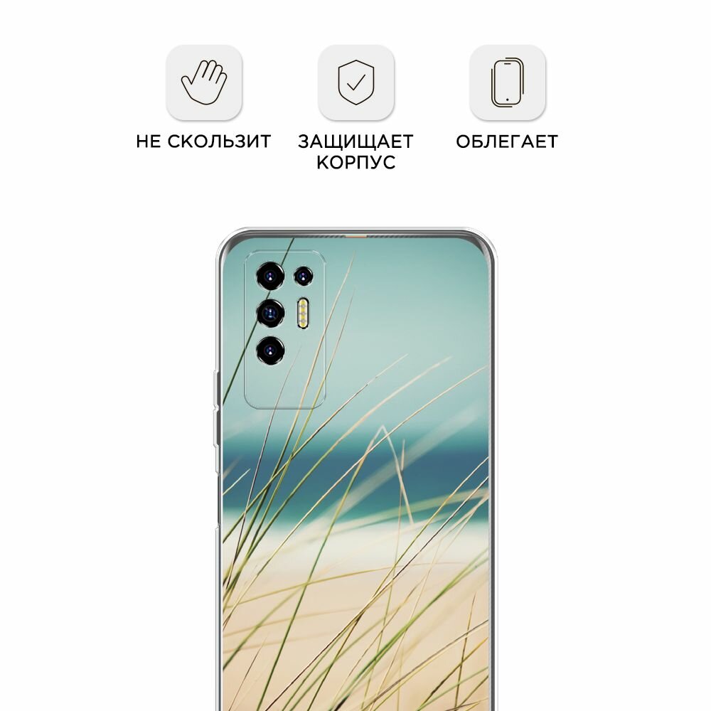 Чехол на Tecno Pova 2 / Текно Пова 2 с принтом "Морской пляж" — фото 1