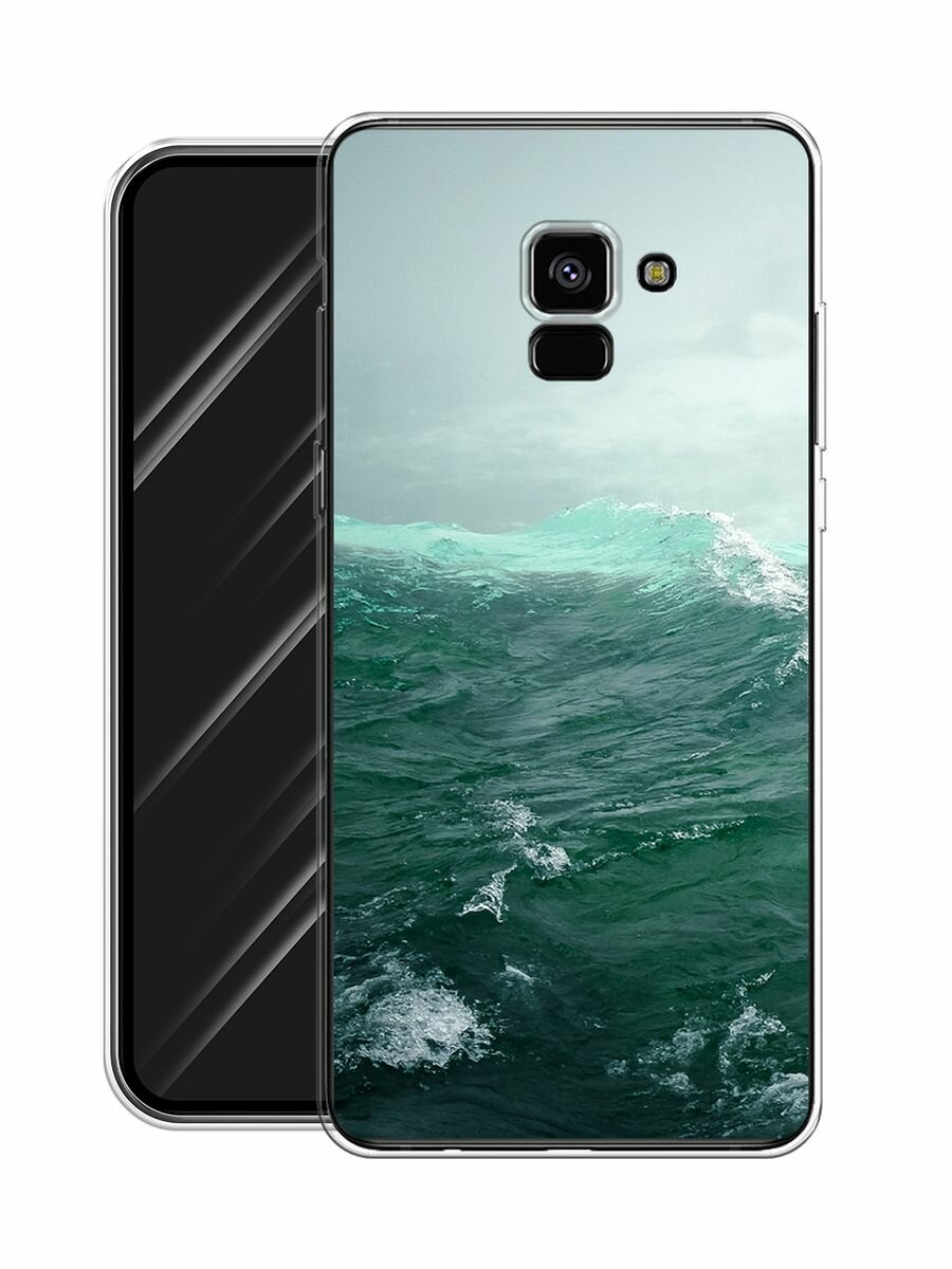 Чехол на Samsung Galaxy A8 + / Самсунг Галакси А8 Плюс 2018 с принтом "Волны 12" — фото 1