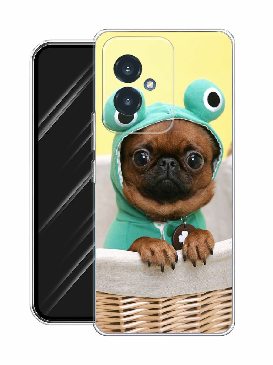 Чехол на Honor 100 / Хонор 100 с принтом "Собачка в шапке лягушки" — фото 1