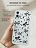 Чехол на Apple iPhone 12 mini / Айфон 12 Мини с принтом "Милые чёрные бантики 4"