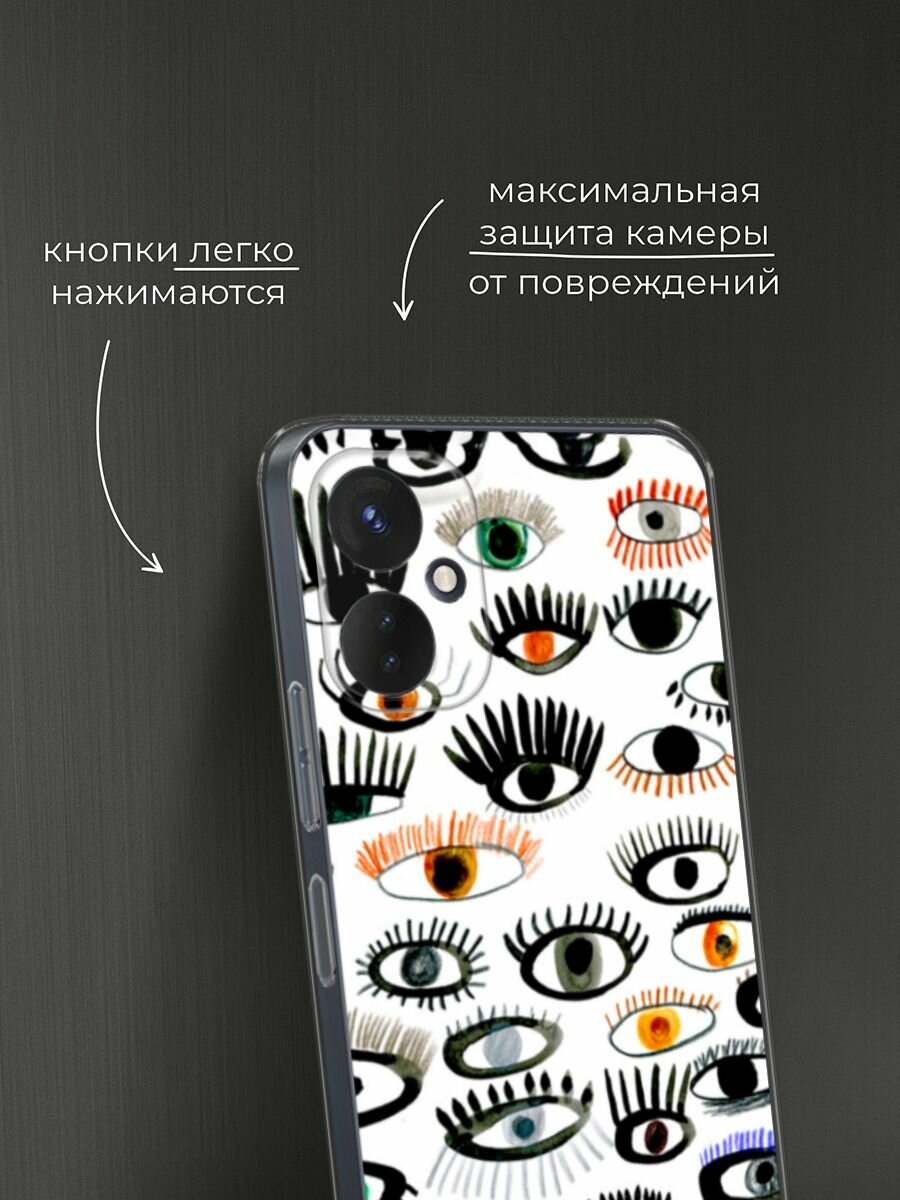 Чехол на Tecno Spark 9 Pro / Техно Спарк 9 Про с принтом "Глаза акварель" — фото 1