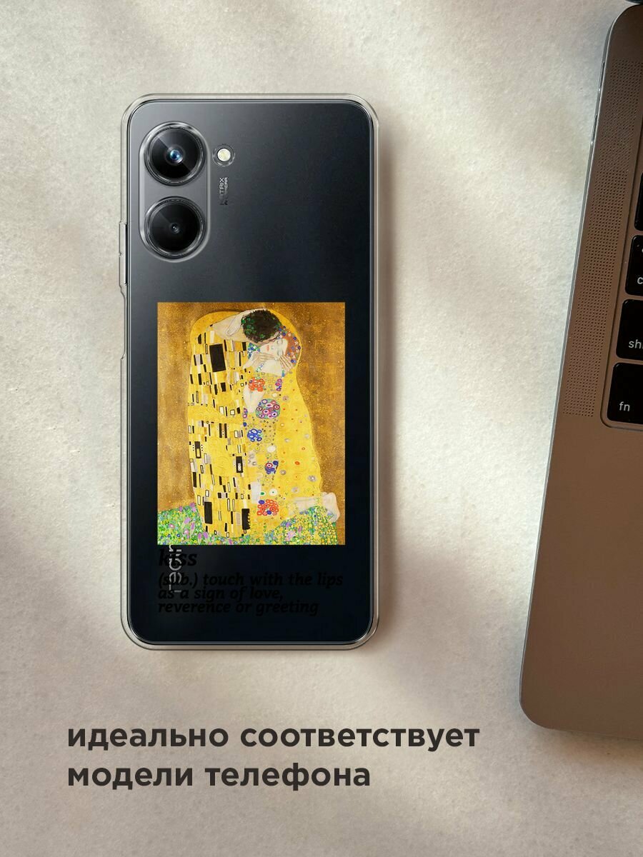 Чехол на Realme 10 Pro / Реалми 10 Про с принтом "The kiss", прозрачный — фото 1