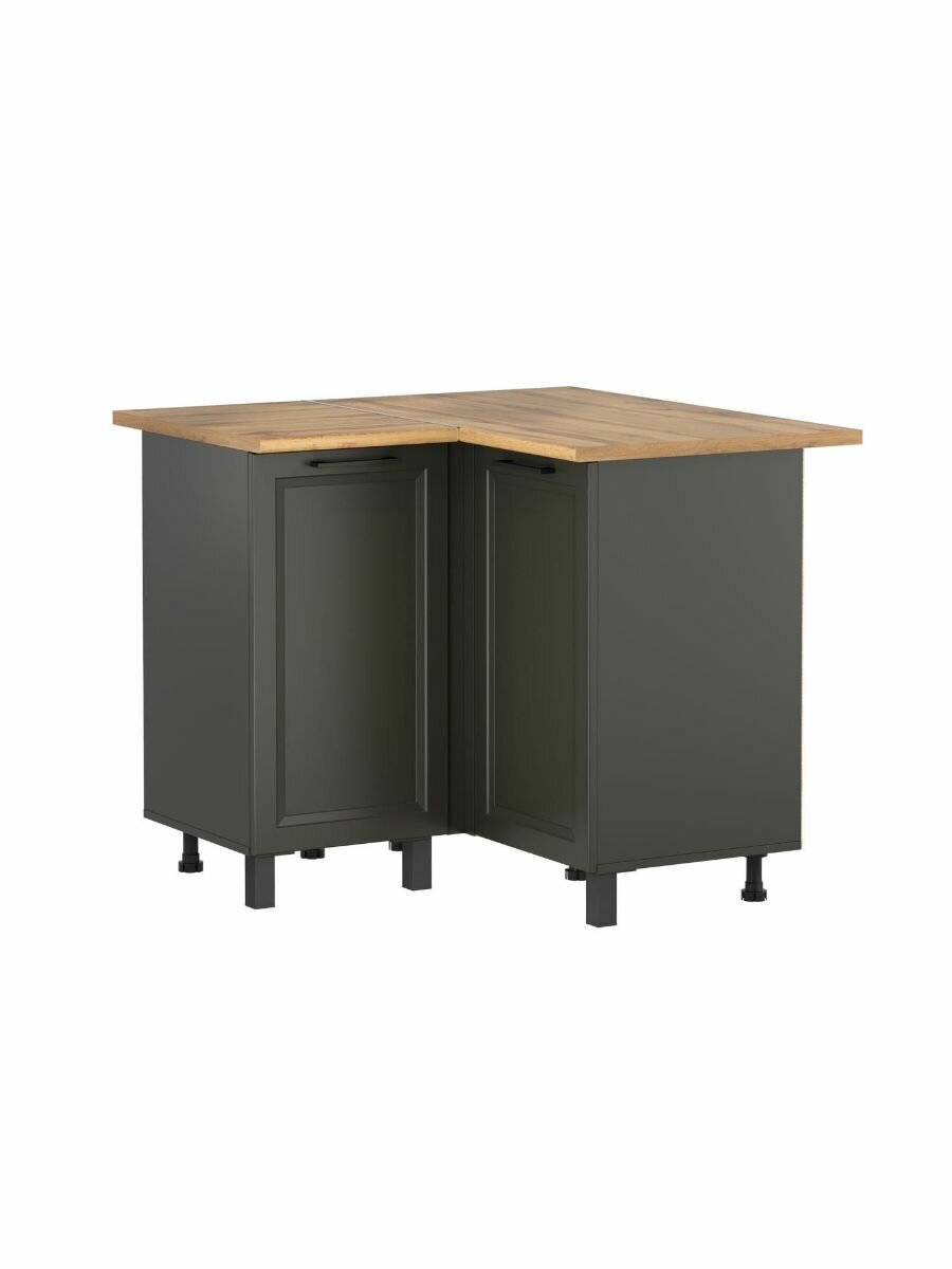 Модуль кухонный напольный угловой ЛДСП мркг 15/Римини 1000х850х1000, диамант серый/графит, со столешницей