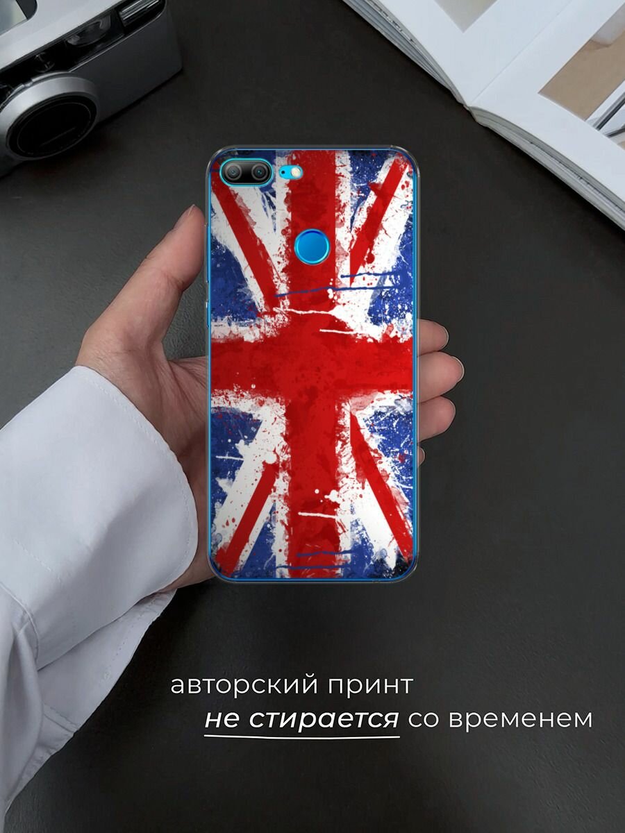 Чехол на Honor 9 Lite / Хонор 9 Лайт с принтом "Флаг Великобритании 2" — фото 1