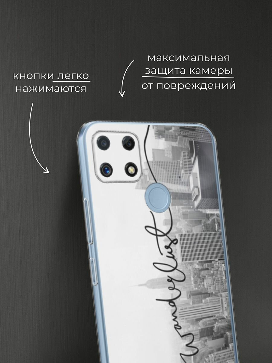 Чехол на Realme C25/C25s / Реалми С25/C25s с принтом "Черно город" — фото 1