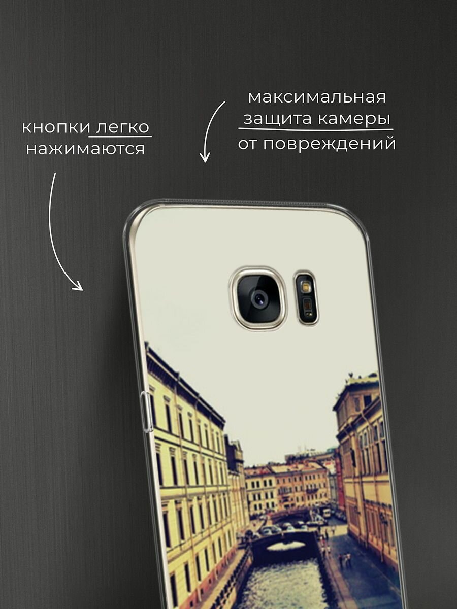 Чехол на Samsung Galaxy S7 / Самсунг Галакси С 7 с принтом "Санкт-Петербург" — фото 1