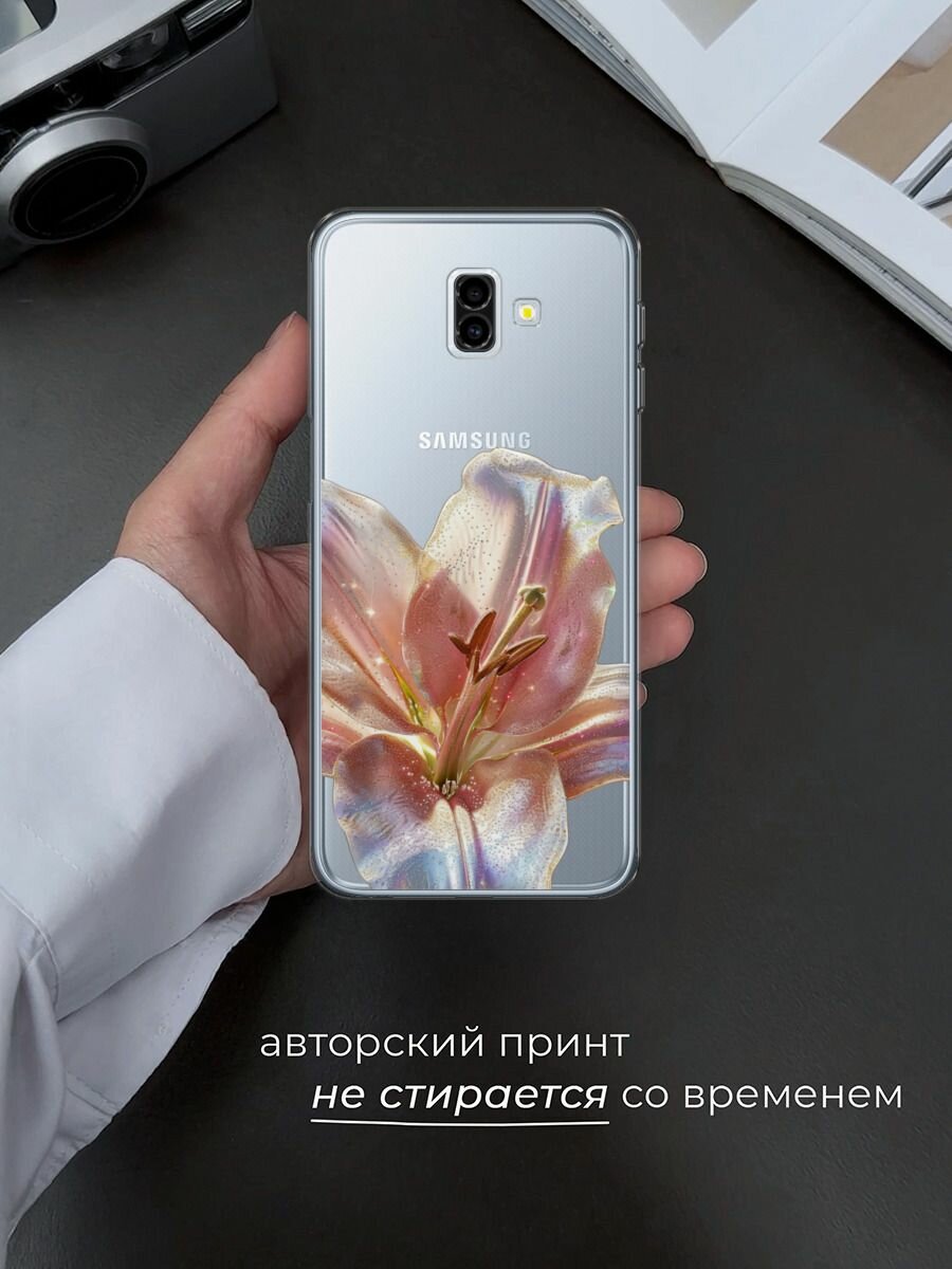 Чехол на Samsung Galaxy J6 + / Самсунг Галакси J6 Плюс 2018 с принтом "Волшебная лилия" — фото 1