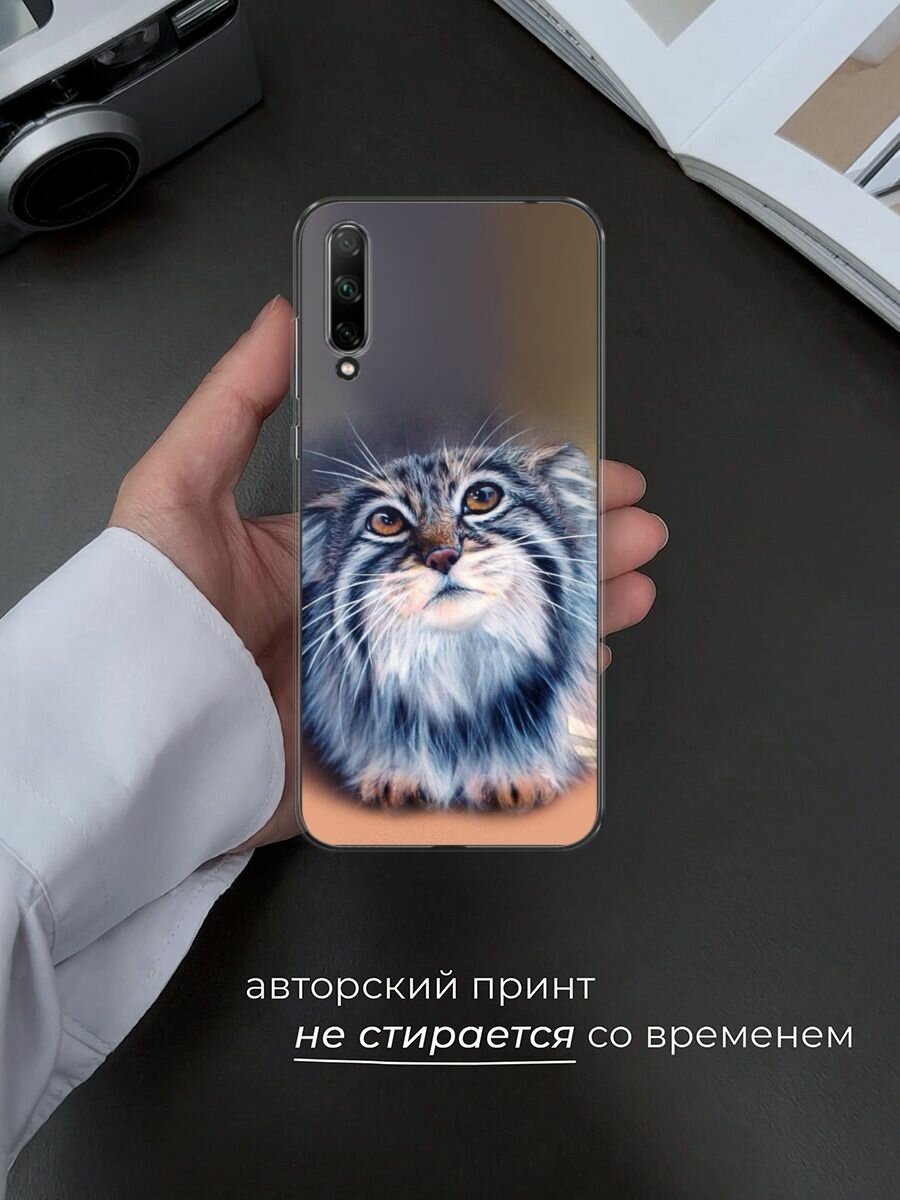 Силиконовый чехол на Honor 30i / Хонор 30i с принтом "Кот манул 2" — фото 1