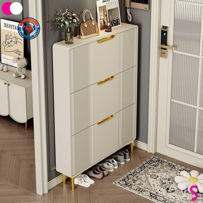 Узкая напольная обувница 120 см, тумба для обуви с открытым дном, экономия места в прихожей, лаконичный дизайн, легкая сборка