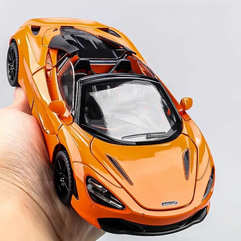 Mодель автомобиля литье металла 1:24 McLaren 720S суперкар детские игрушки , с звуковыми и световыми эффектами