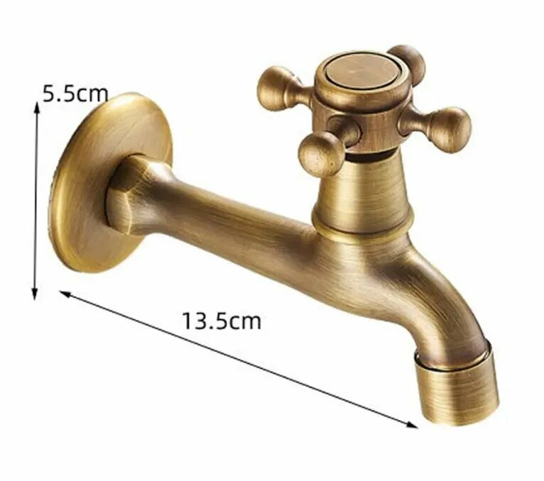 Кран латунный для бани, Кран декоративный садовый для бани