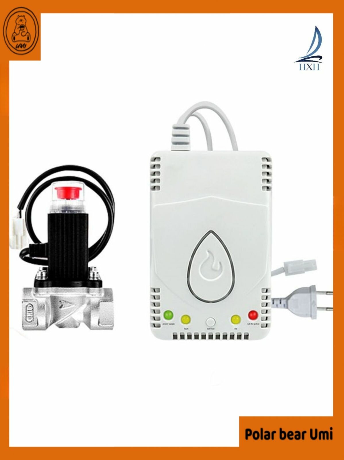 Система загазованности дома с электромагнитным клапаном DN (Ду) 20, газовый сигнализатор, оборудование контроля утечки газа, умный датчик.