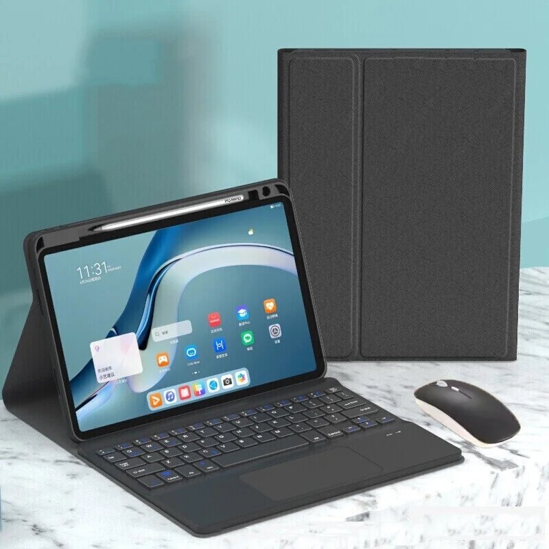 Чехол с Bluetooth-клавиатурой для Honor Pad 10 12,1 дюйма 2025 Tablet 10 12,1 Pad9 HEY2-W09 12,1 дюйма 2023 Чехол с магнитной клавиатурой из искусственной кожи
